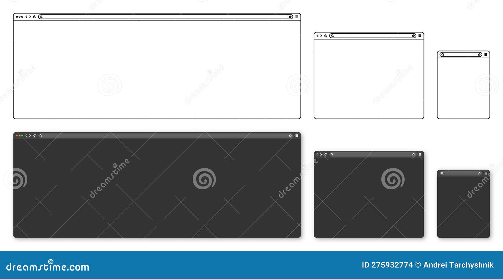 Internet And Toolbar Icons, Colored. Cartoon Vector | CartoonDealer.com #63074821