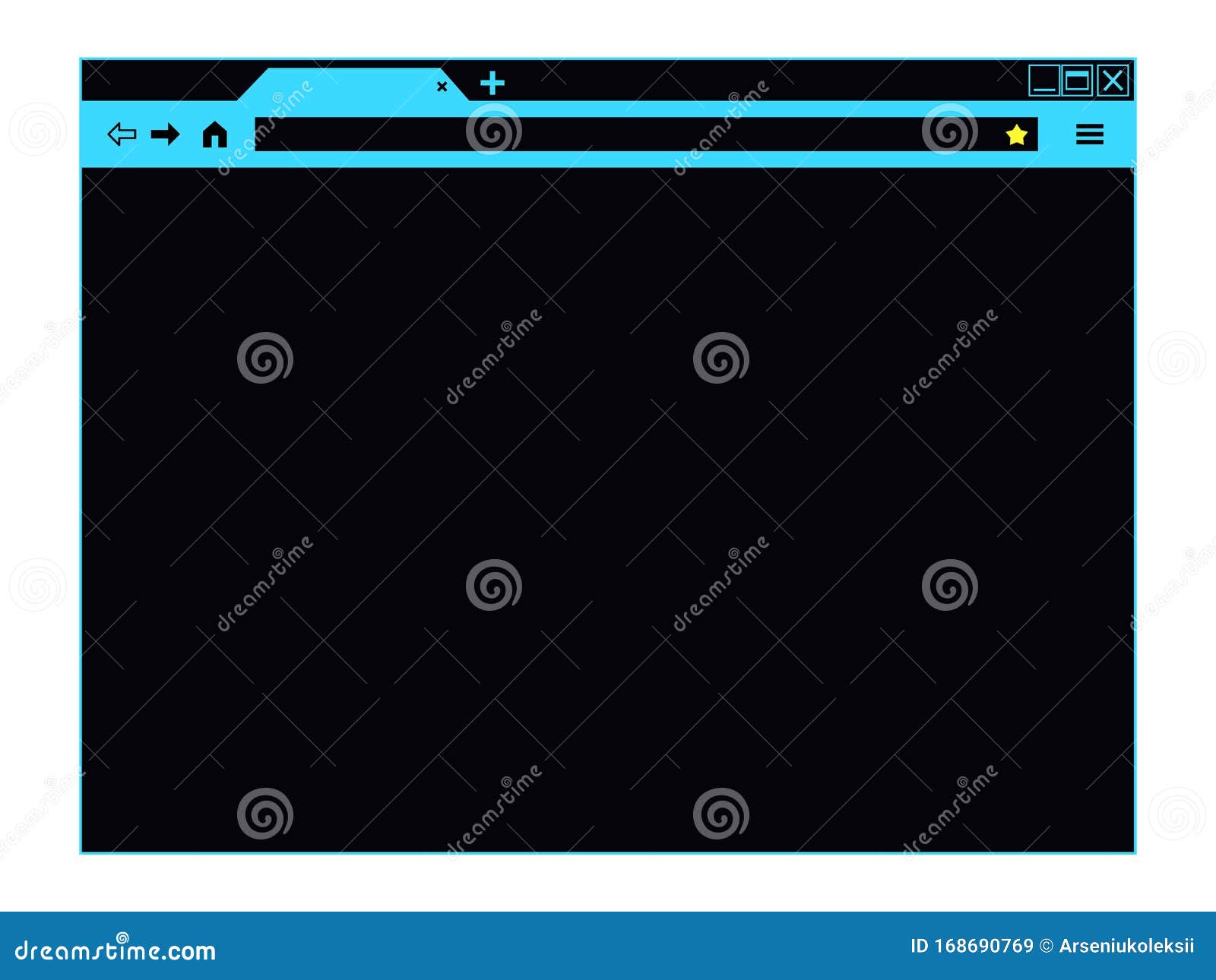 Blank Web Browser Page Interface. Stock Vector - Illustration of panel ...