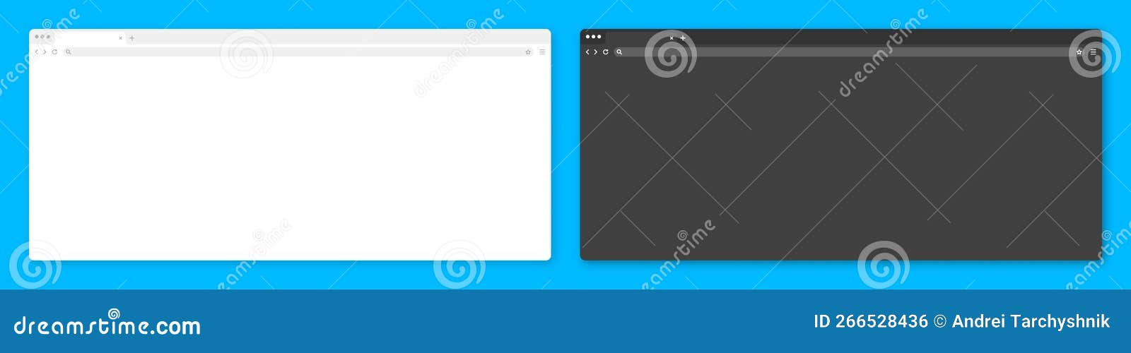 Blank Web Browser Window with Tab, Toolbar and Search Field. Modern ...