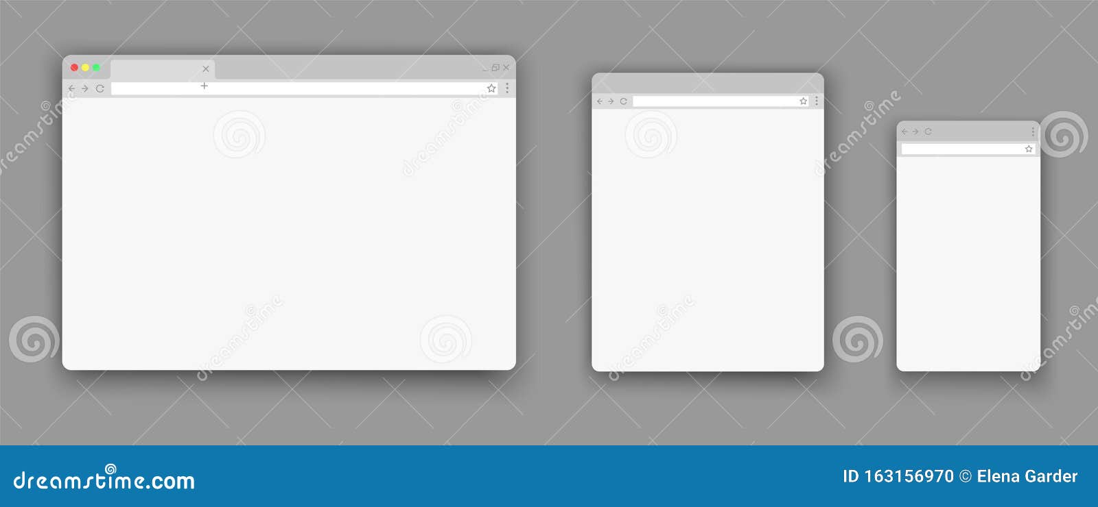 Blank Web Browser Windows for Different Devices. Website Flat Template ... Blank Web Browser Windows for Different Devices. Website Flat Template ...
