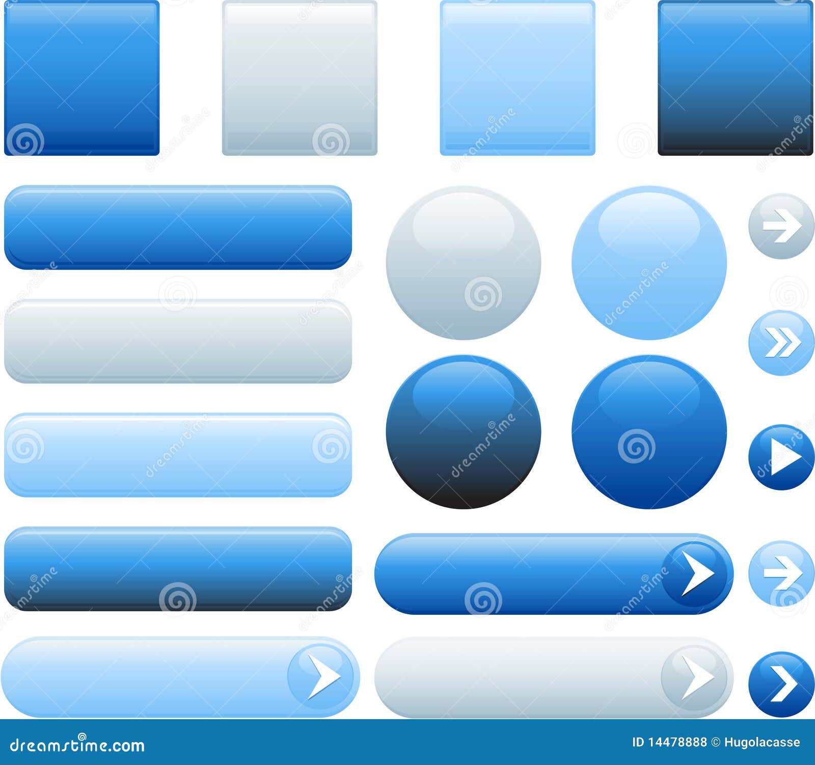 Blank web buttons stock vector. Illustration of background - 14478888