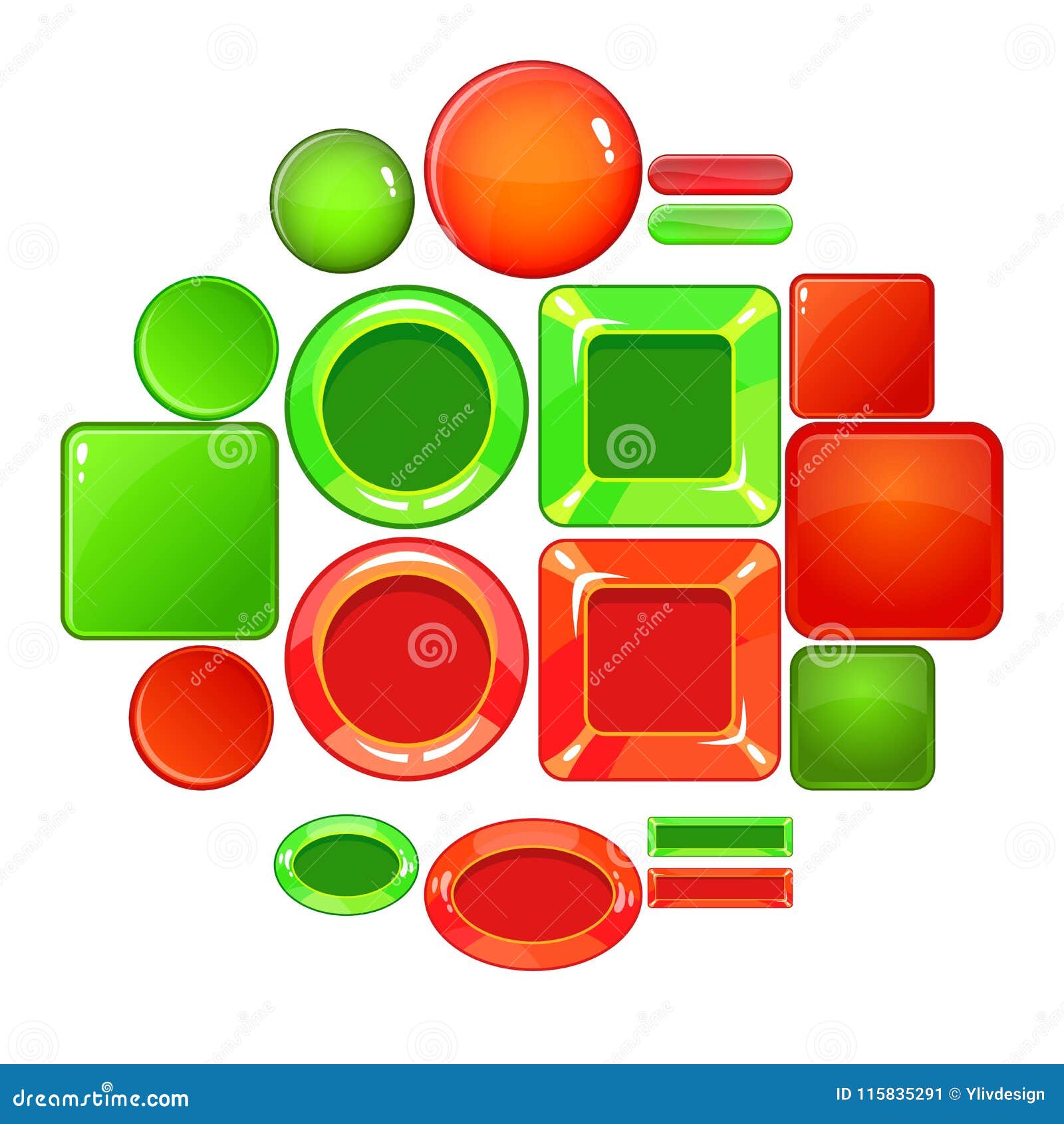 Blank Web Buttons Icons Set, Cartoon Style Stock Vector - Illustration ... Blank Web Buttons Icons Set, Cartoon Style Stock Vector - Illustration ...