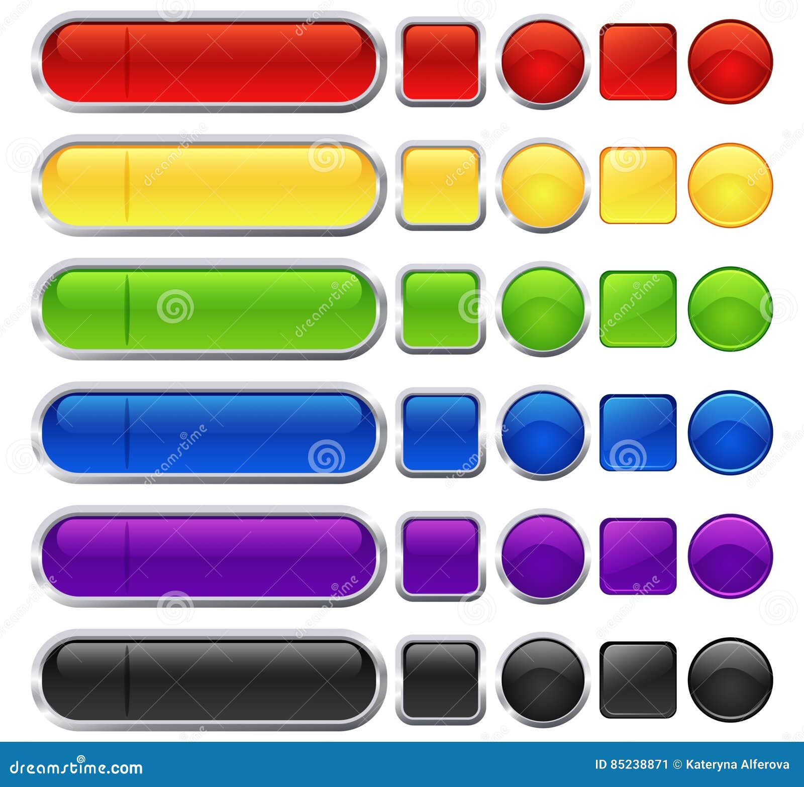 Blank web buttons stock vector. Illustration of blank - 85238871