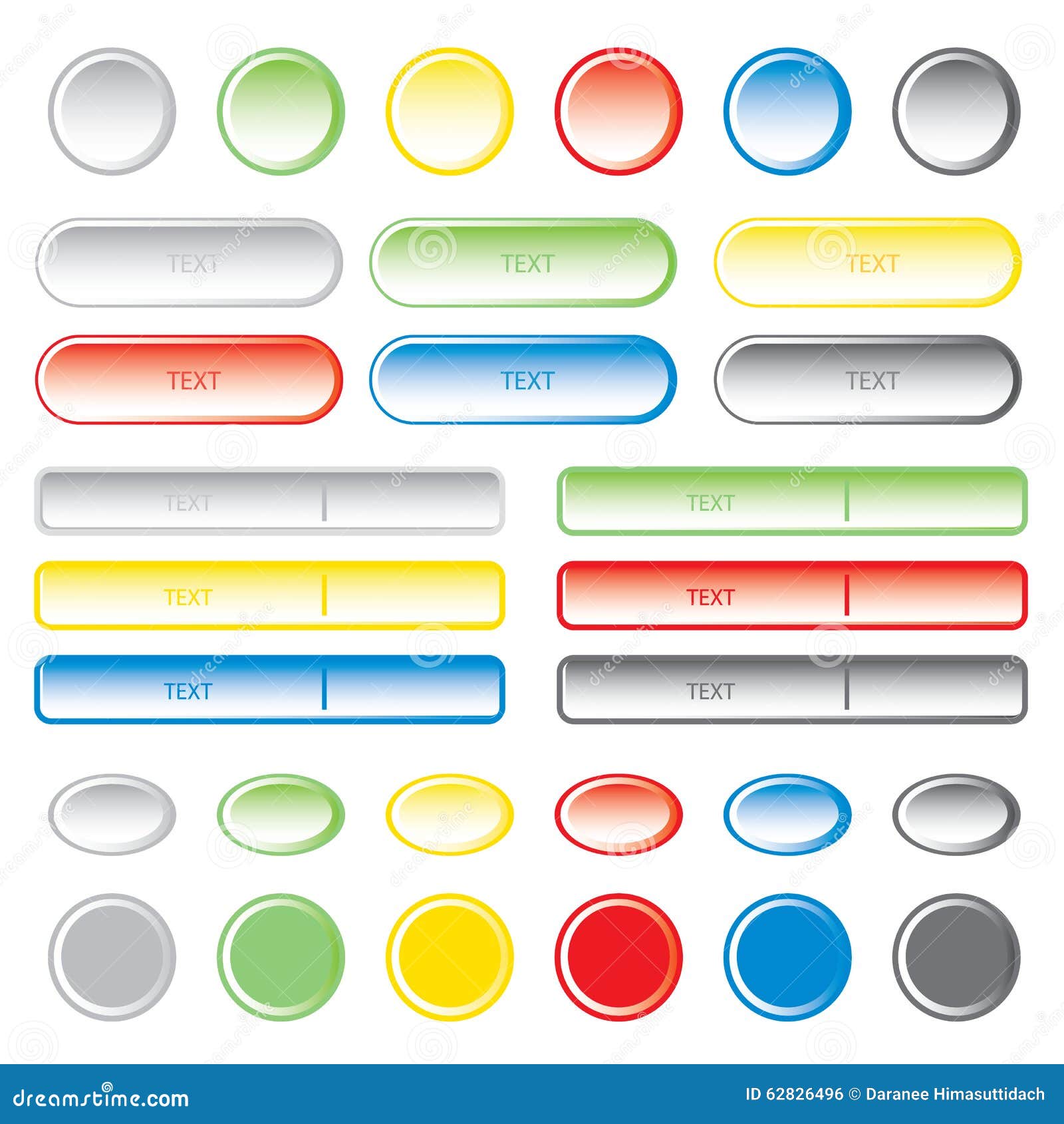 Blank Web Buttons. Vector Illustration. Stock Vector - Illustration of ...