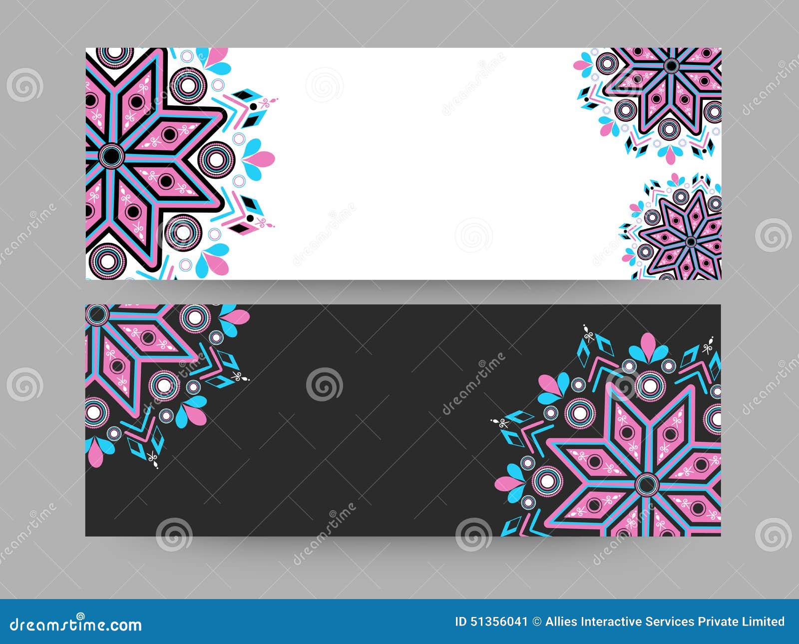 Blank Website Header or Banner Set. Stock Illustration - Illustration ...