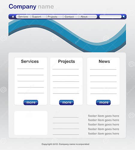 Blank website template stock vector. Illustration of webdesign - 23981980