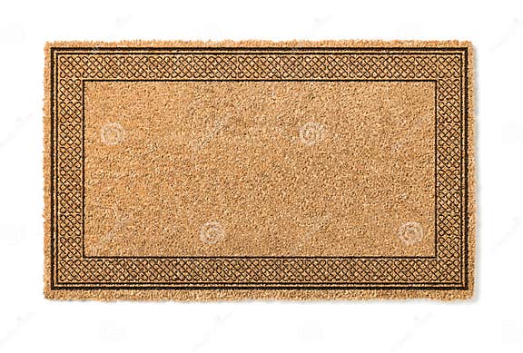 Blank Welcome Mat Isolated on White Background Stock Photo - Image of ...