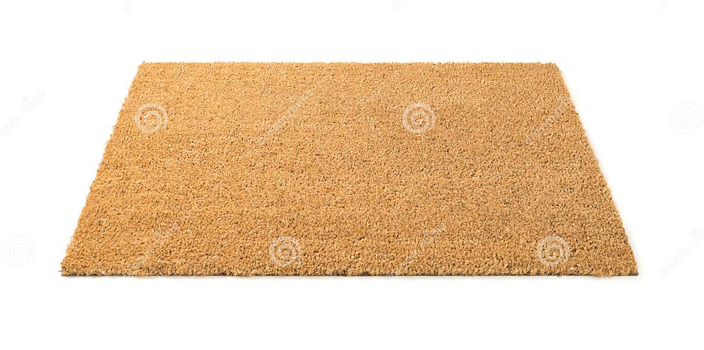 Blank Welcome Mat Isolated on White Background Stock Photo - Image of ...