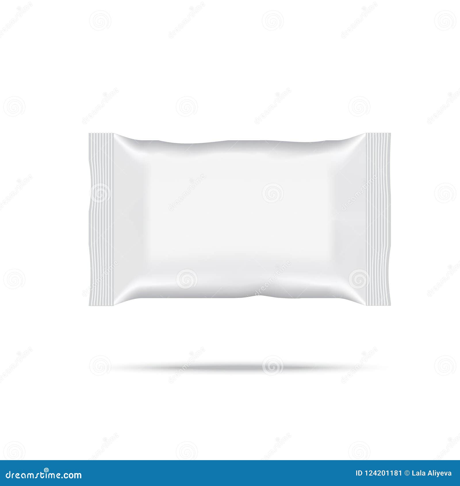 Blank Wet Wipe Resealable Packs, Realistic Vector Mockup Set. Flushable ...