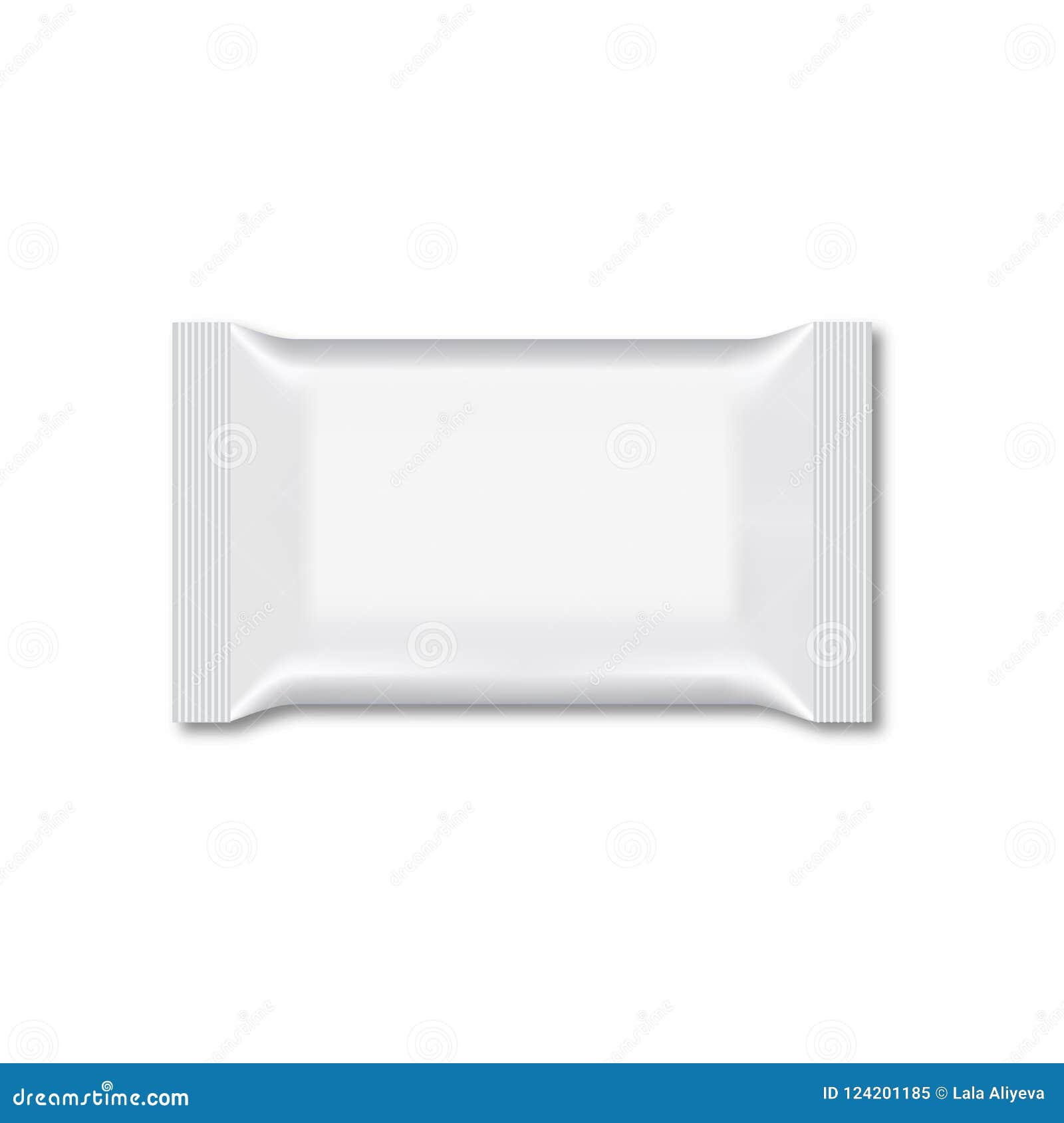 Blank Wet Wipe Resealable Packs, Realistic Vector Mockup Set. Flushable ...