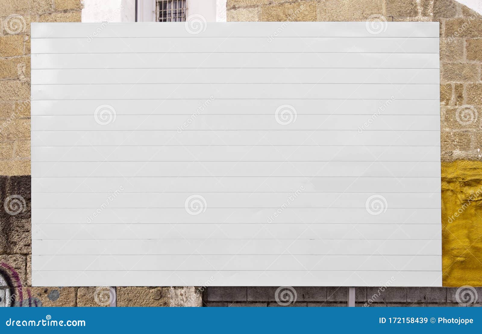 Blank White Advertising Sign in the Street. Empty Hoarding Background ...