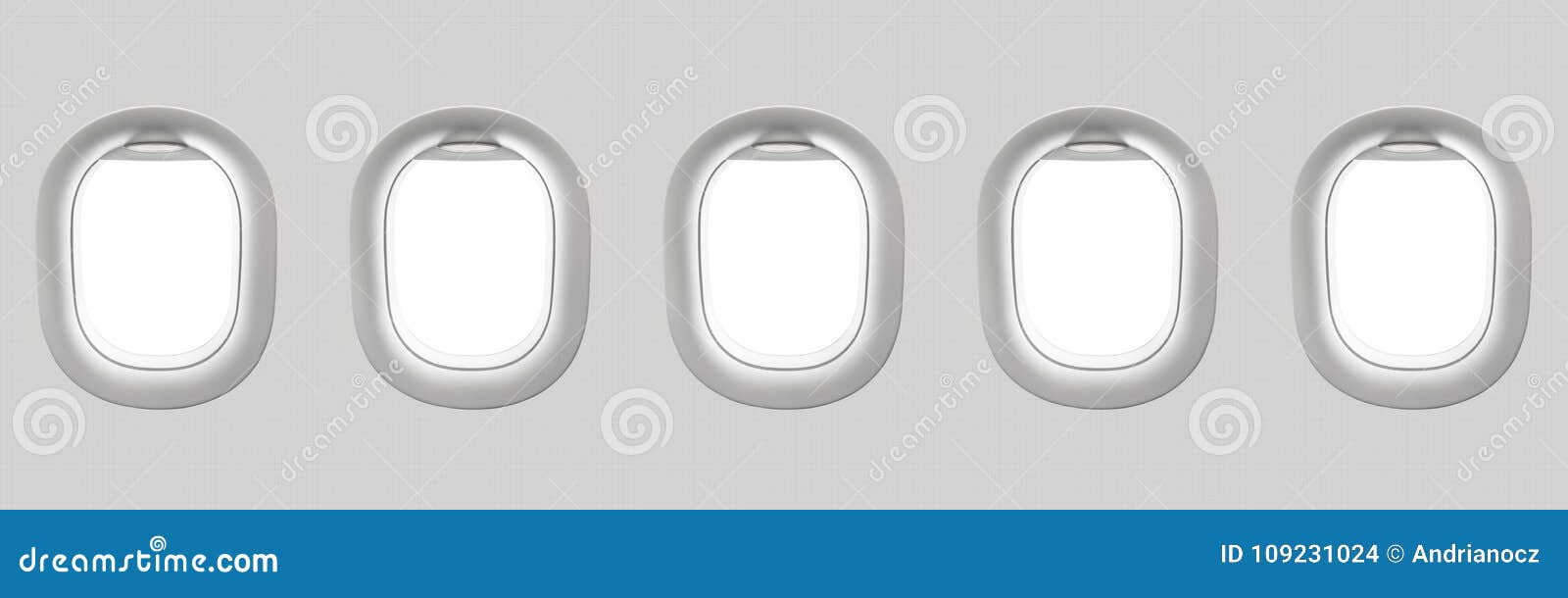 Airplane Windows Banner. Aircraft Interior Travel Poster, Summertime ...