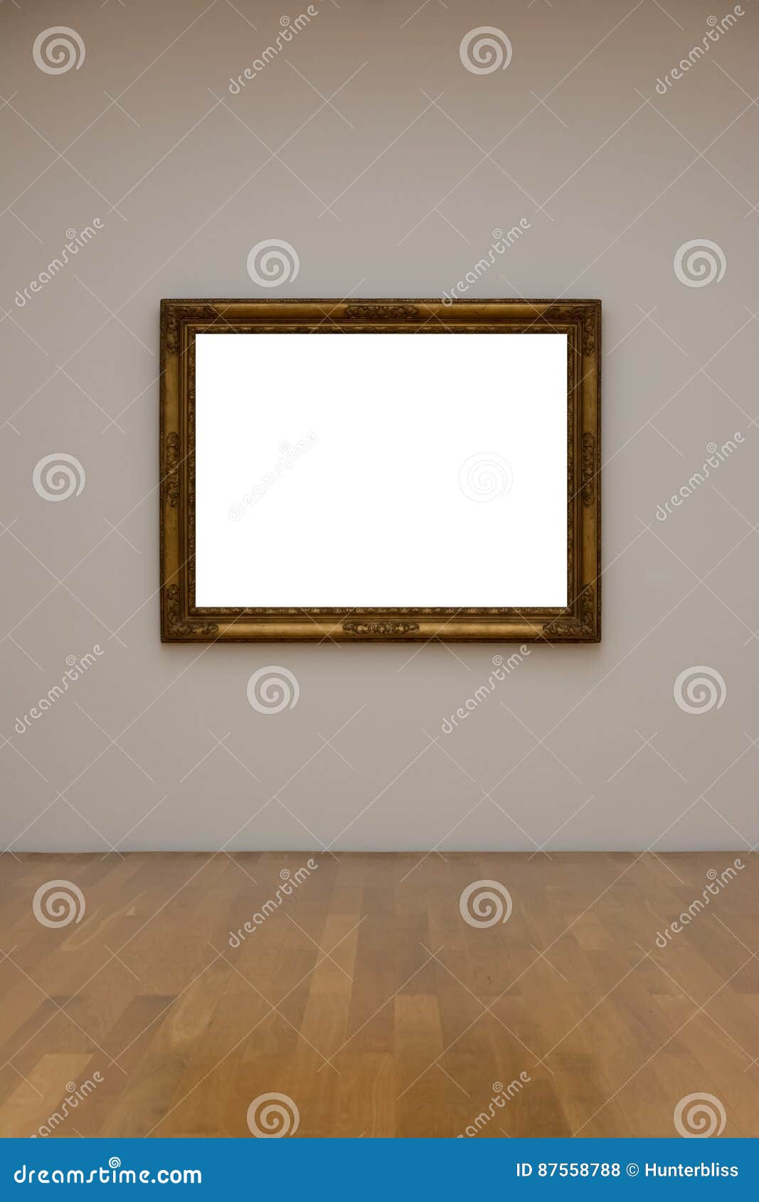 Blank White Art Gallery Frame Picture Wall White Contemporary Mo Stock ...