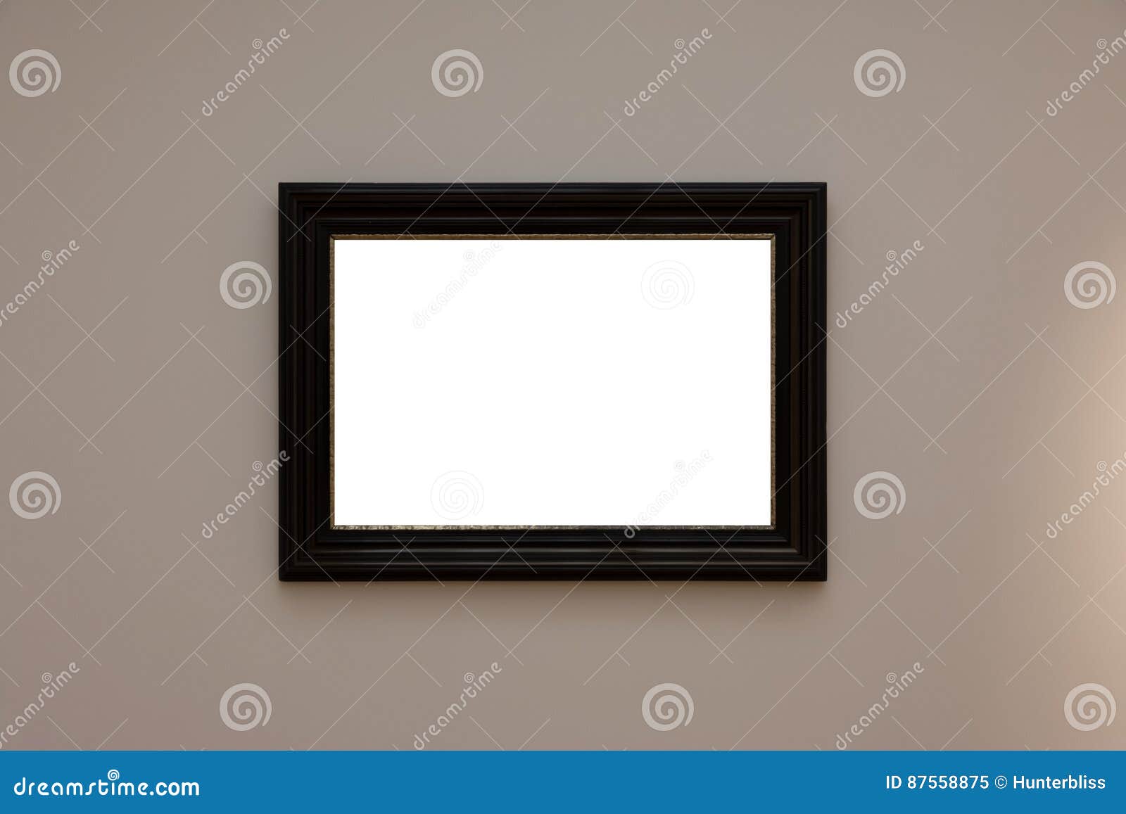 Blank White Art Gallery Frame Picture Wall White Contemporary Mo Stock ...