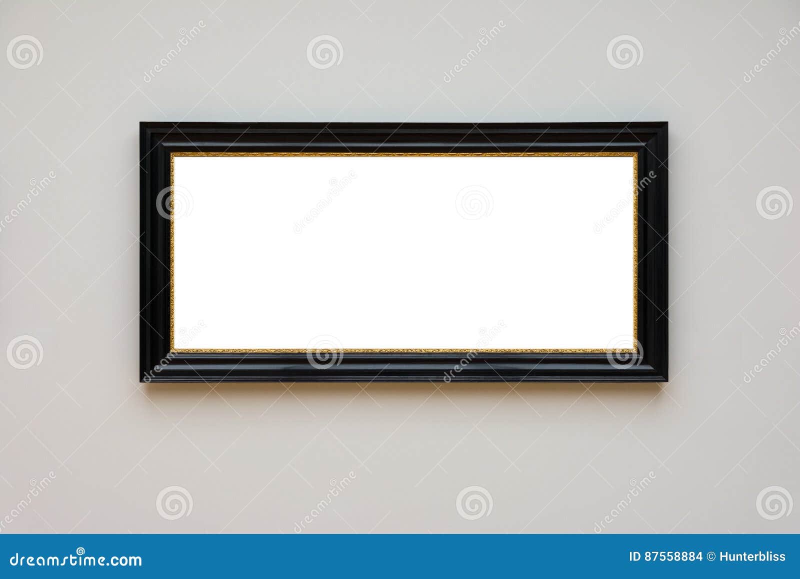 Blank White Art Gallery Frame Picture Wall White Contemporary Mo Stock ...