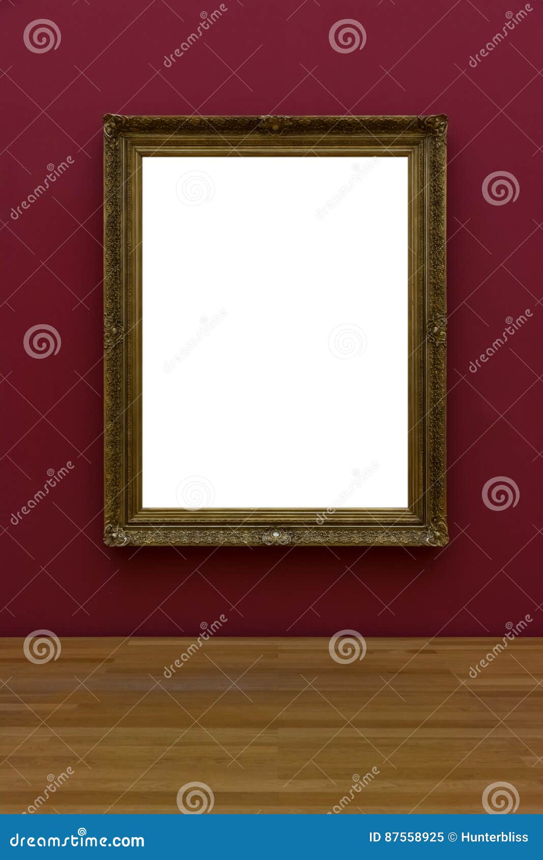 Blank White Art Gallery Frame Picture Wall White Contemporary Mo Stock ...