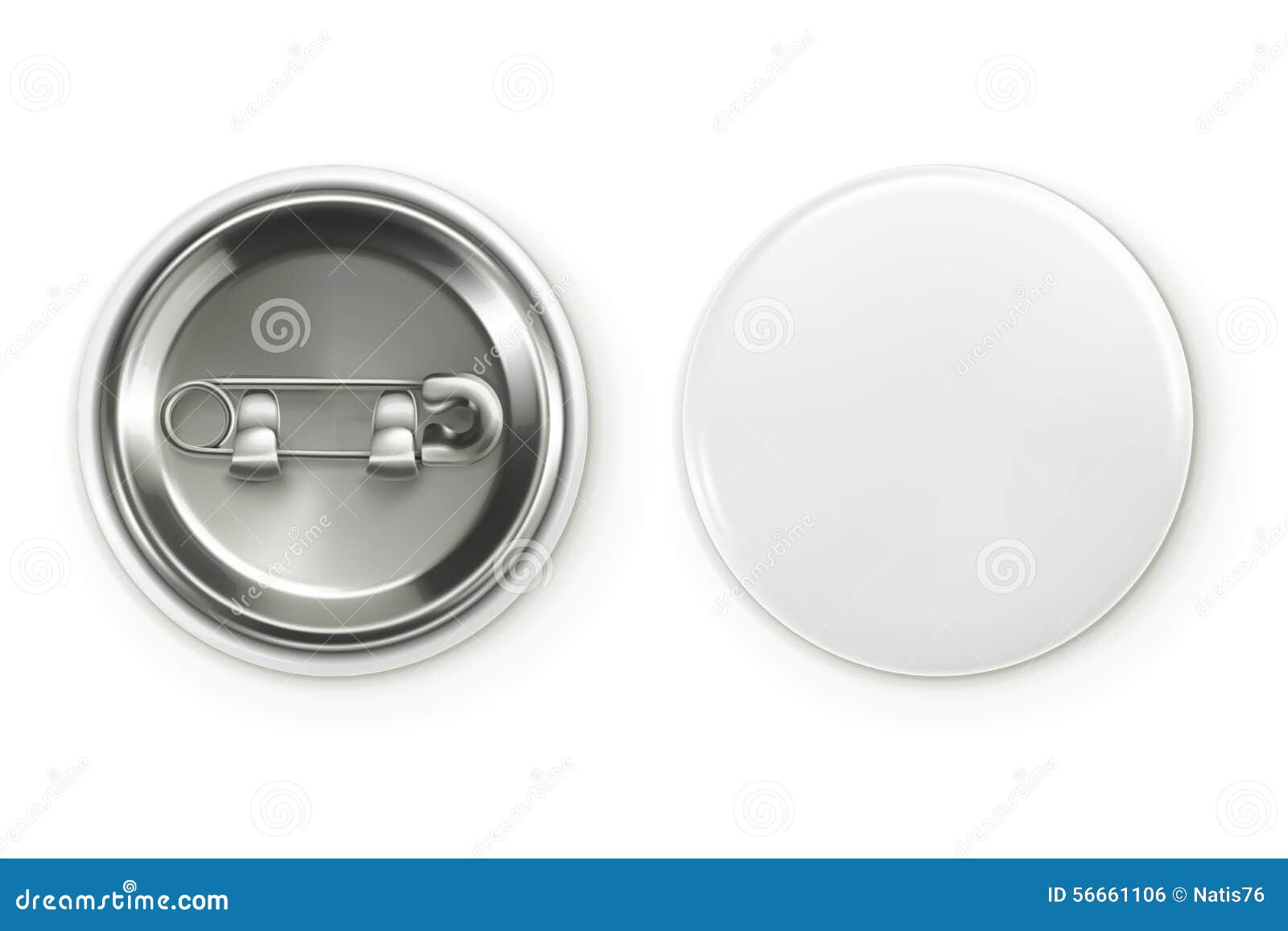 Blank white badge stock vector. Illustration of bright - 56661106