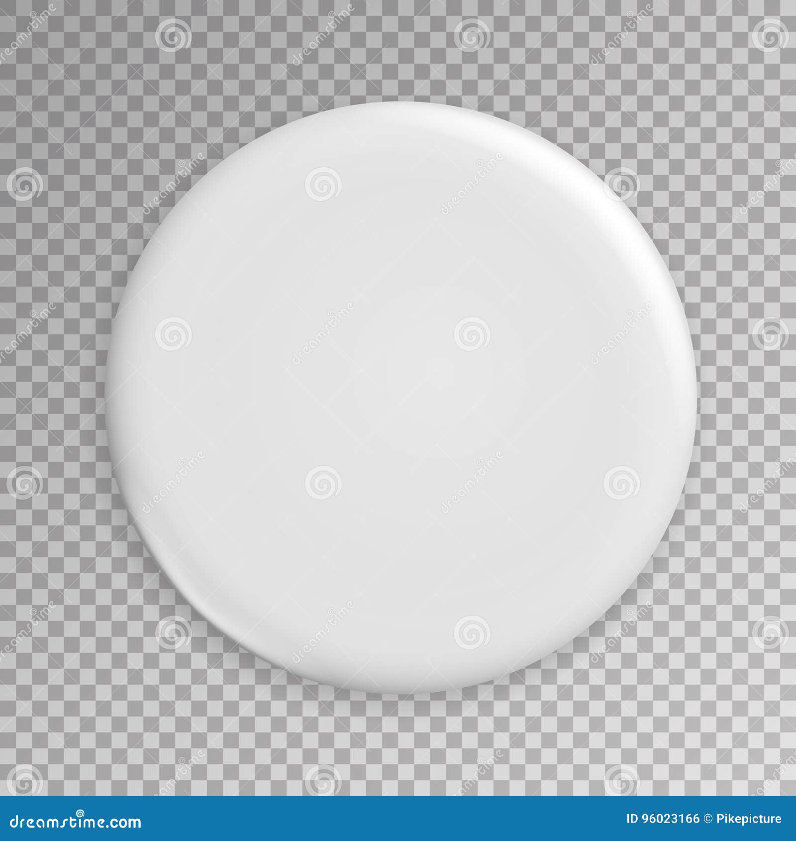 Blank White Badge Vector. Realistic Illustration. Clean Empty Pin ...