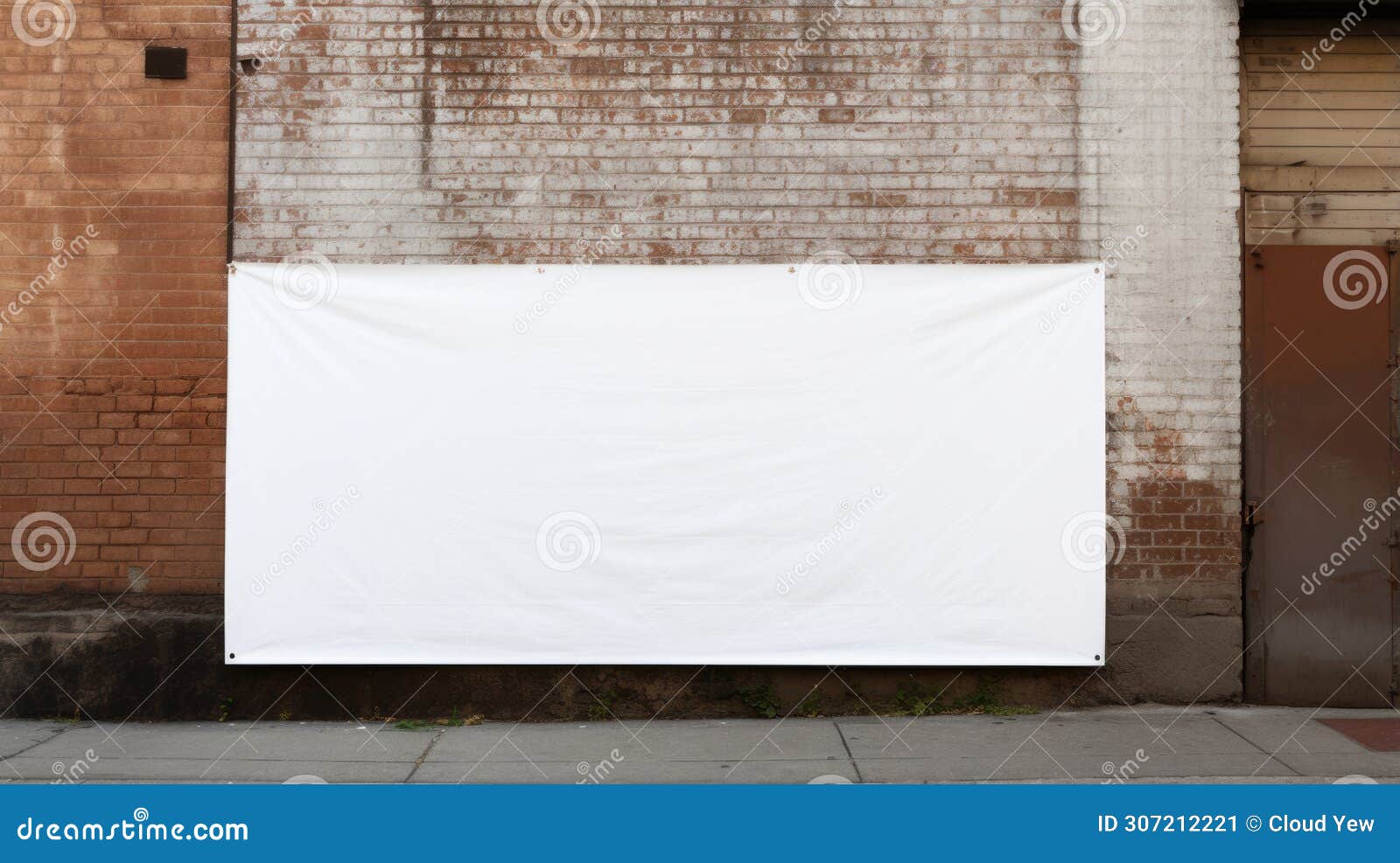 A Blank White Banner for Custom Messages Stock Illustration ...