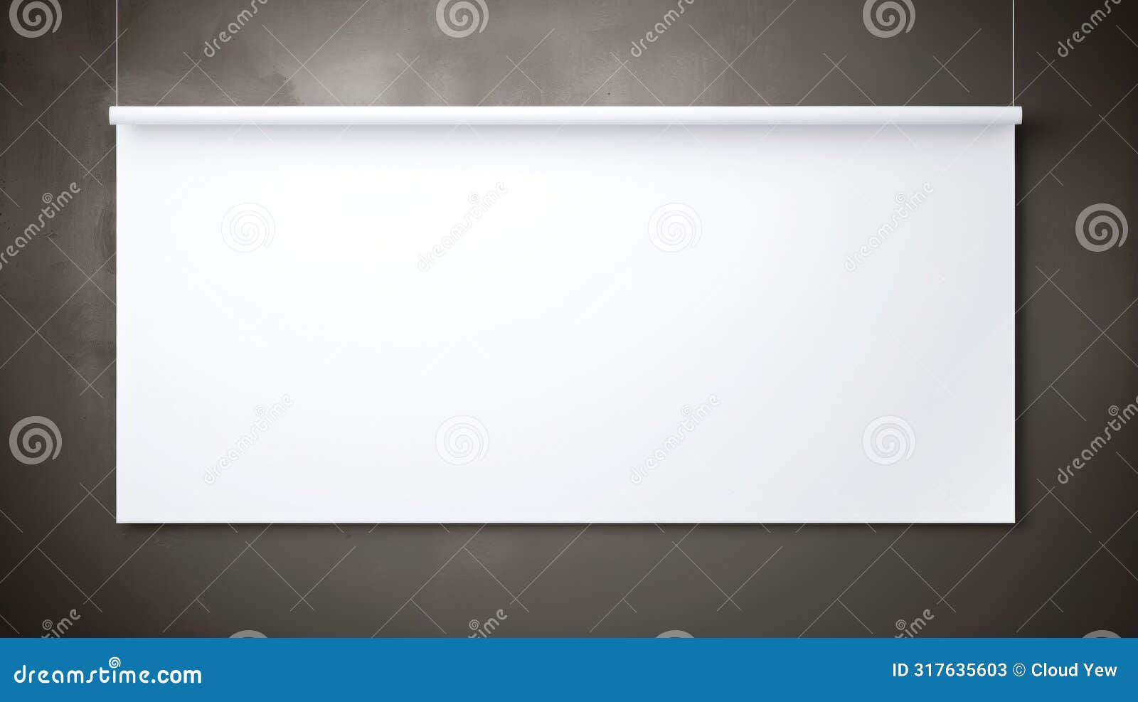 A Blank White Banner for Custom Messages Stock Illustration ...