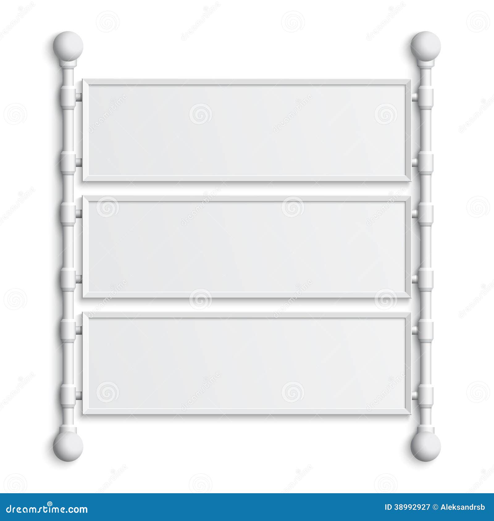 Blank white banners stock illustration. Illustration of headers - 38992927