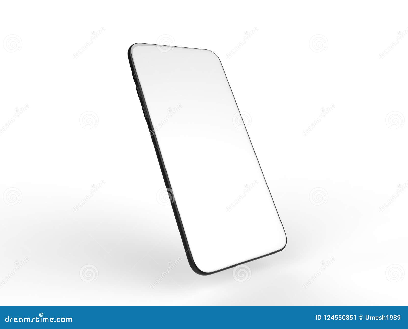 Blank White Bezel less Smart Phone Screen for for Digital Design ...