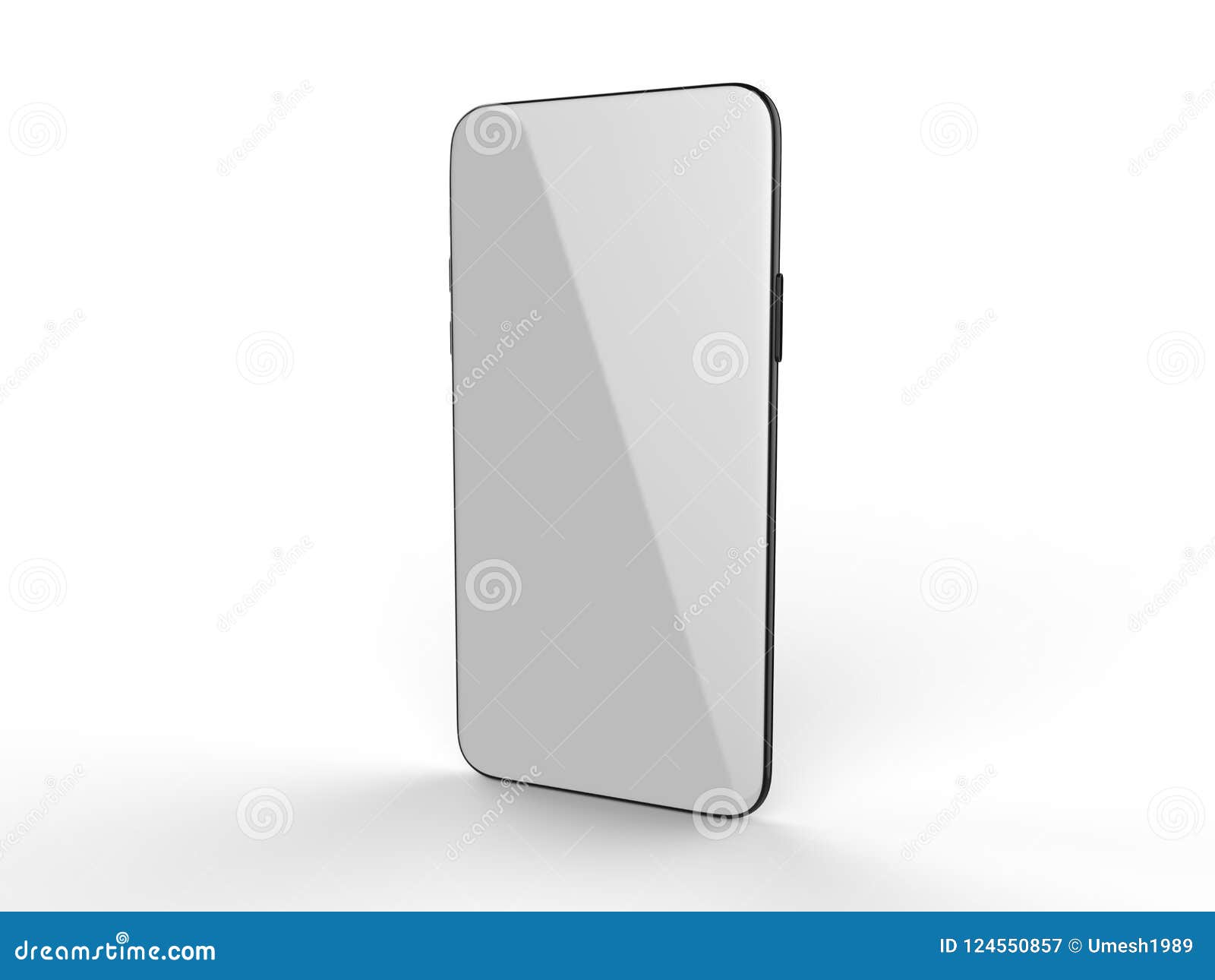 Blank White Bezel less Smart Phone Screen for for Digital Design ...