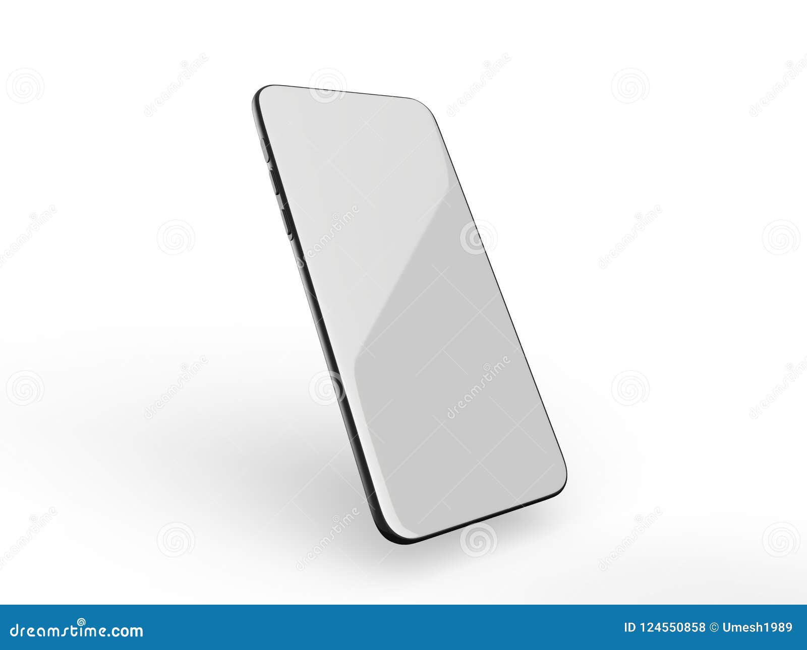 Blank White Bezel less Smart Phone Screen for for Digital Design ...