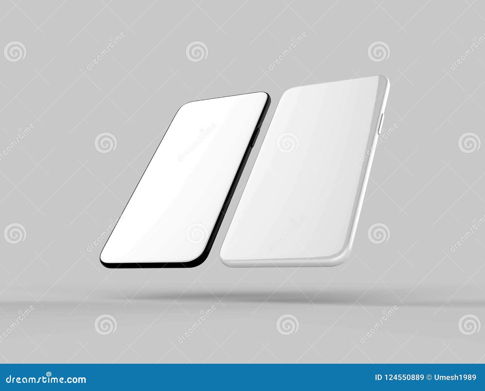 Blank White Bezel less Smart Phone Screen for for Digital Design ...