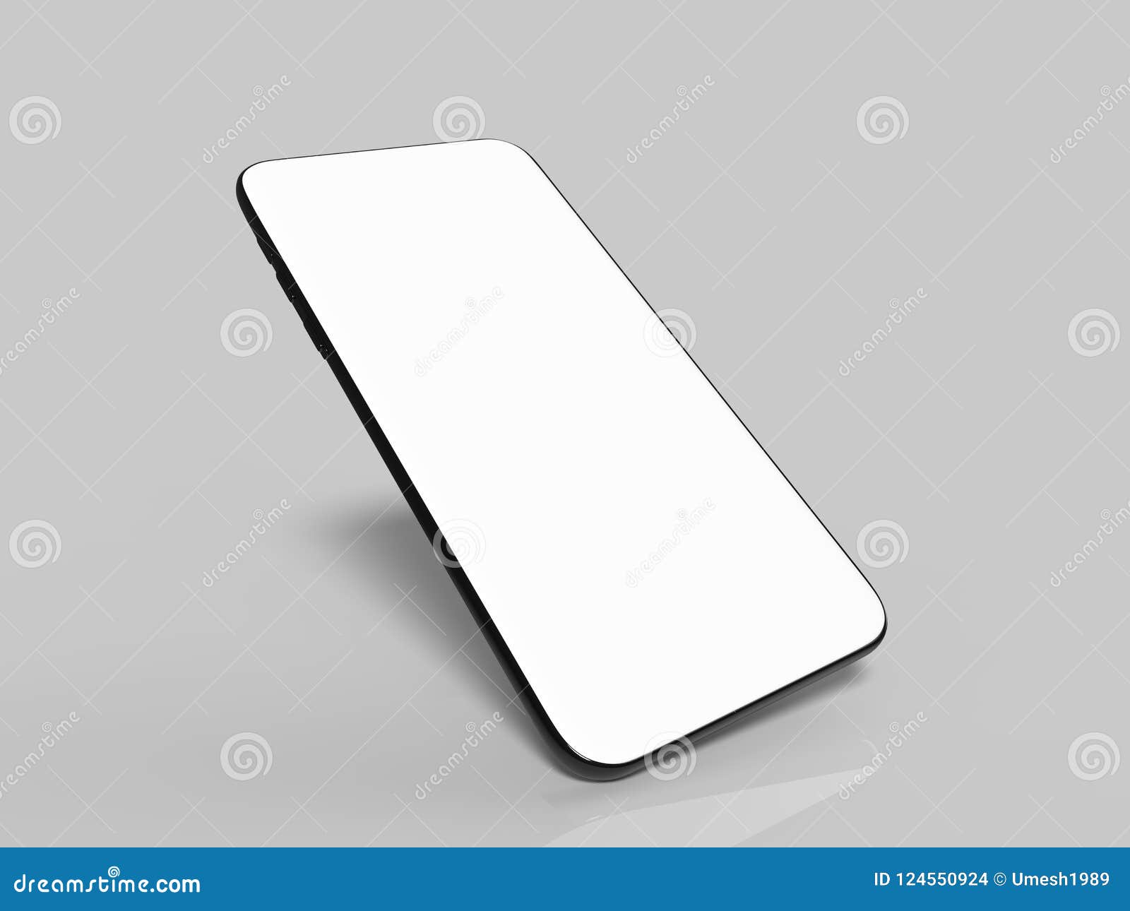 Blank White Bezel less Smart Phone Screen for for Digital Design ...
