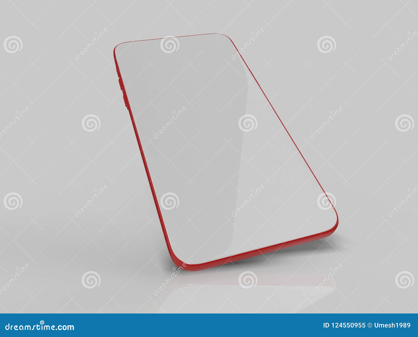 Blank White Bezel less Smart Phone Screen for for Digital Design ...