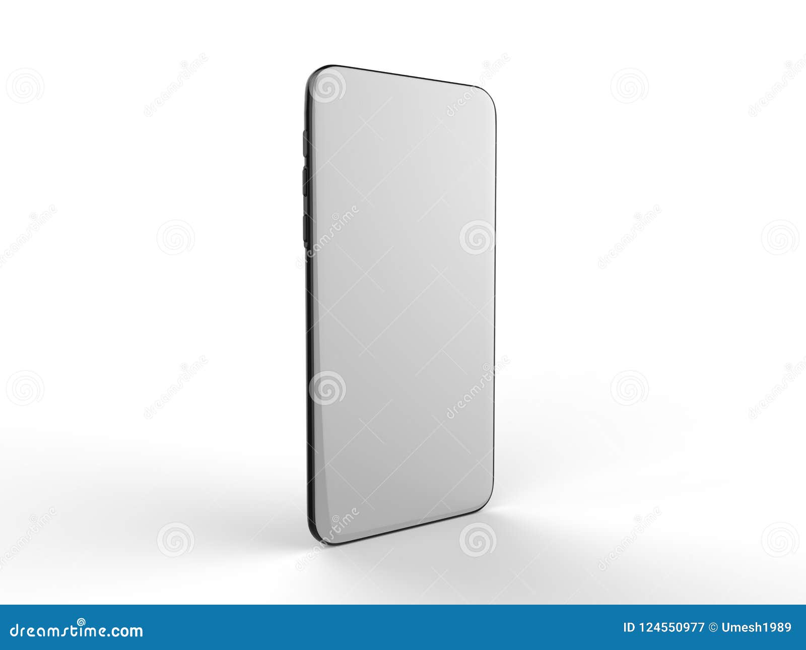 Blank White Bezel less Smart Phone Screen for for Digital Design ...