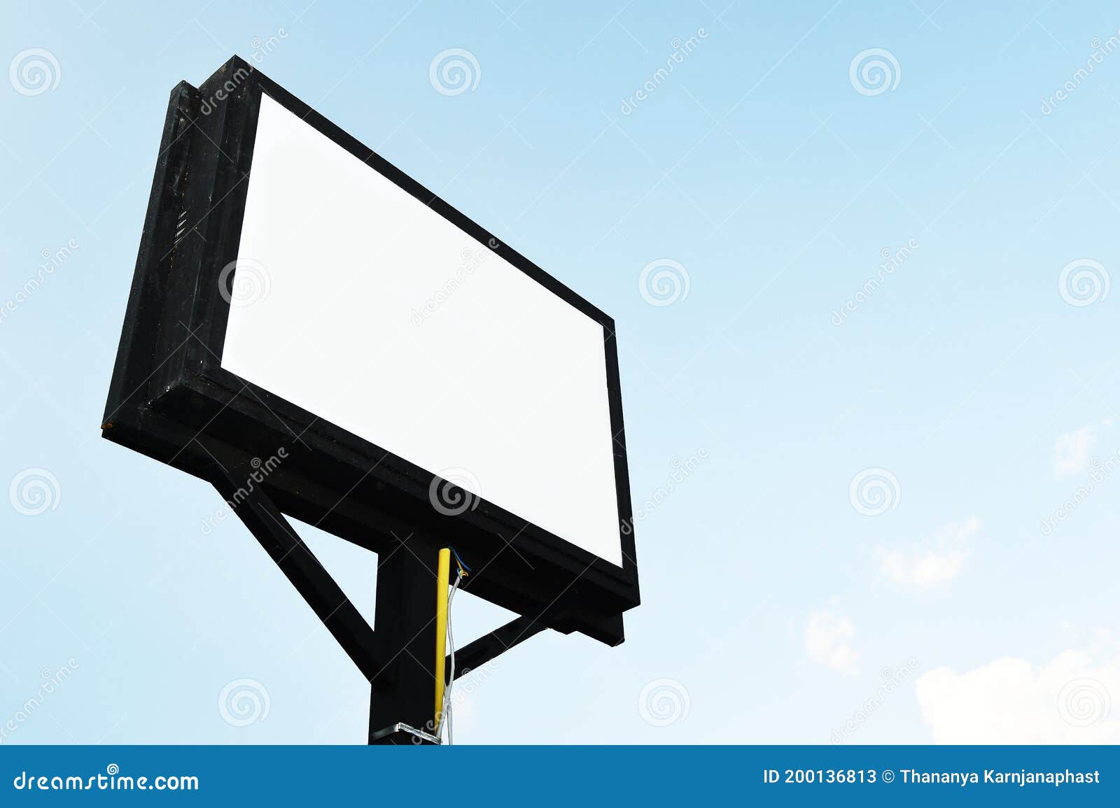 Blank white billboard stock image. Image of white, business - 200136813