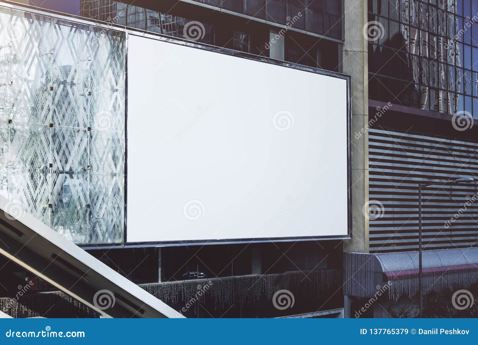 Blank white billboard stock image. Image of announcement - 137765379