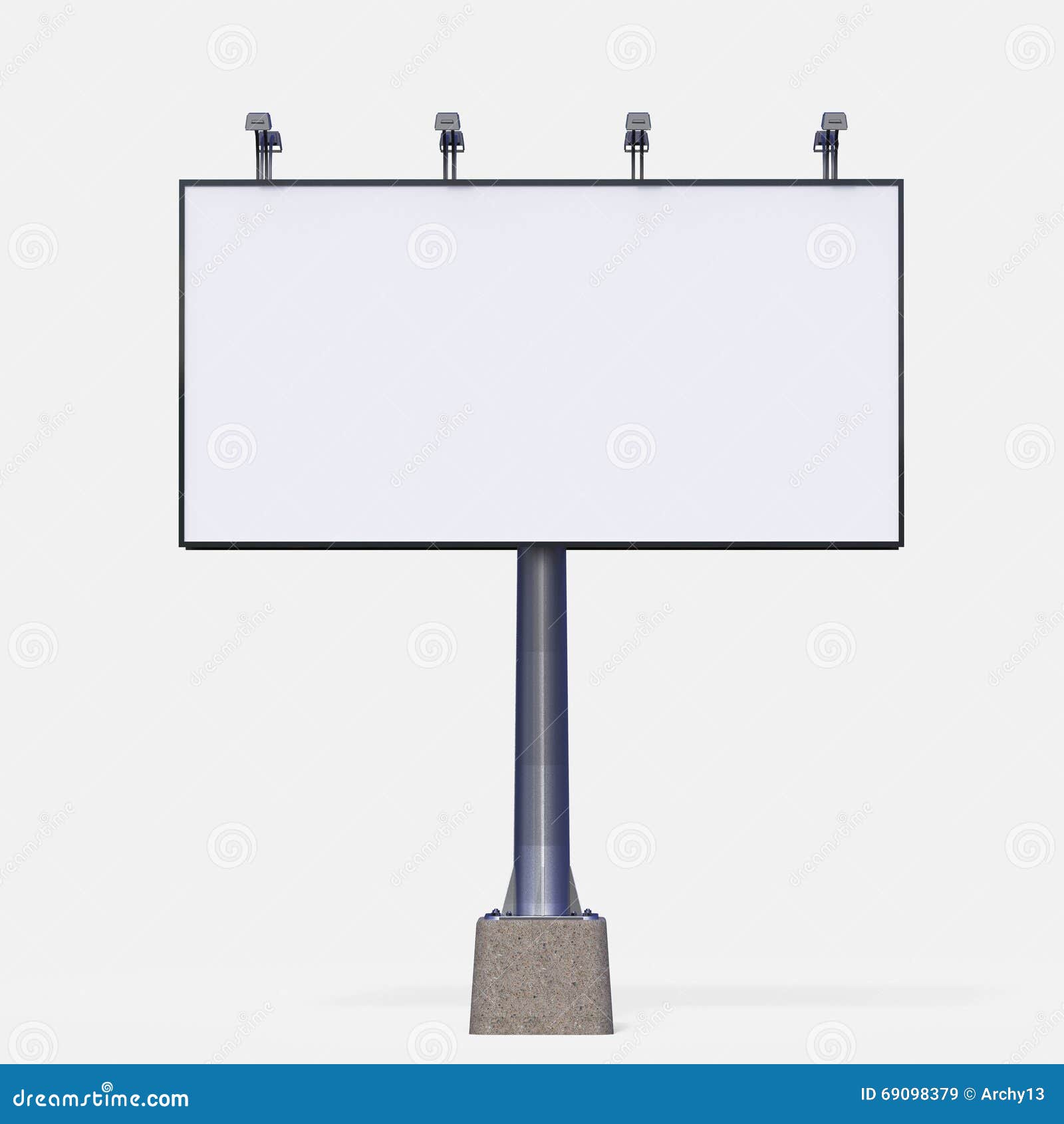 Blank White Billboard Template . Render for Your Special Design ...