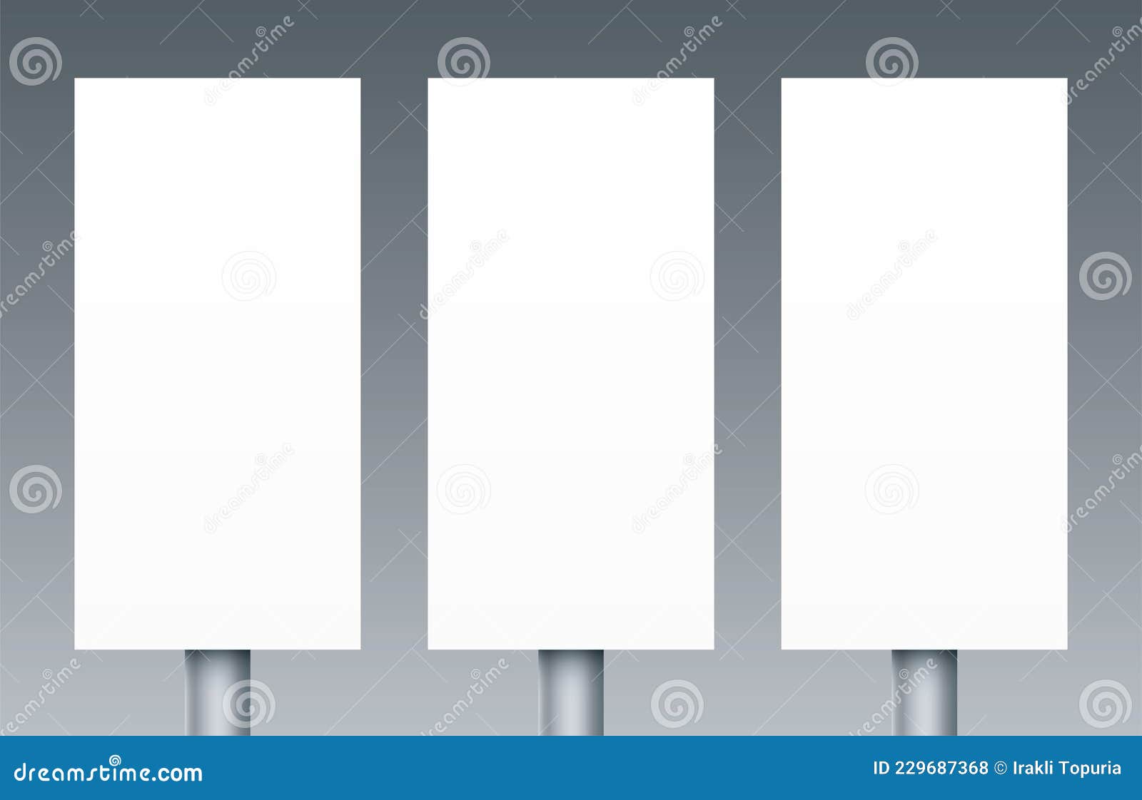 Three White Vector Billboards with Copy Space. Stock Vector ...