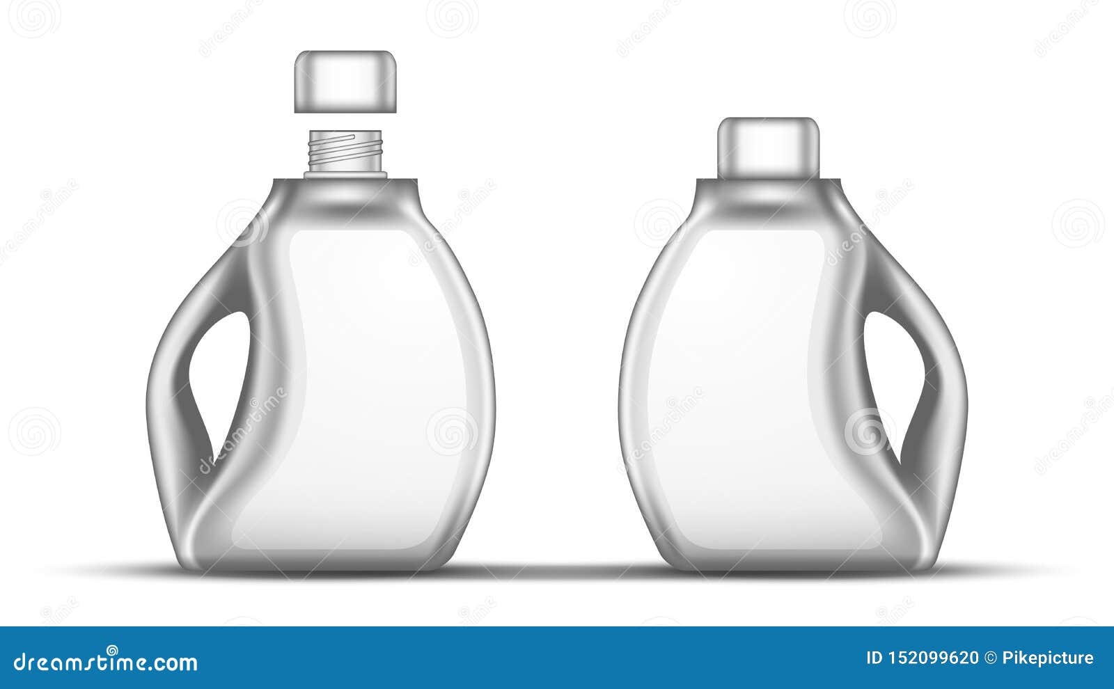 Blank White Bleach Plastic Bottle with Cap Vector Stock Vector ...