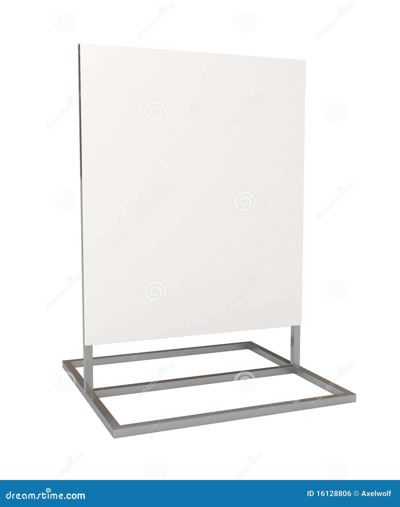 Blank White Board for Advertisement, Isolated Stock Illustration ...