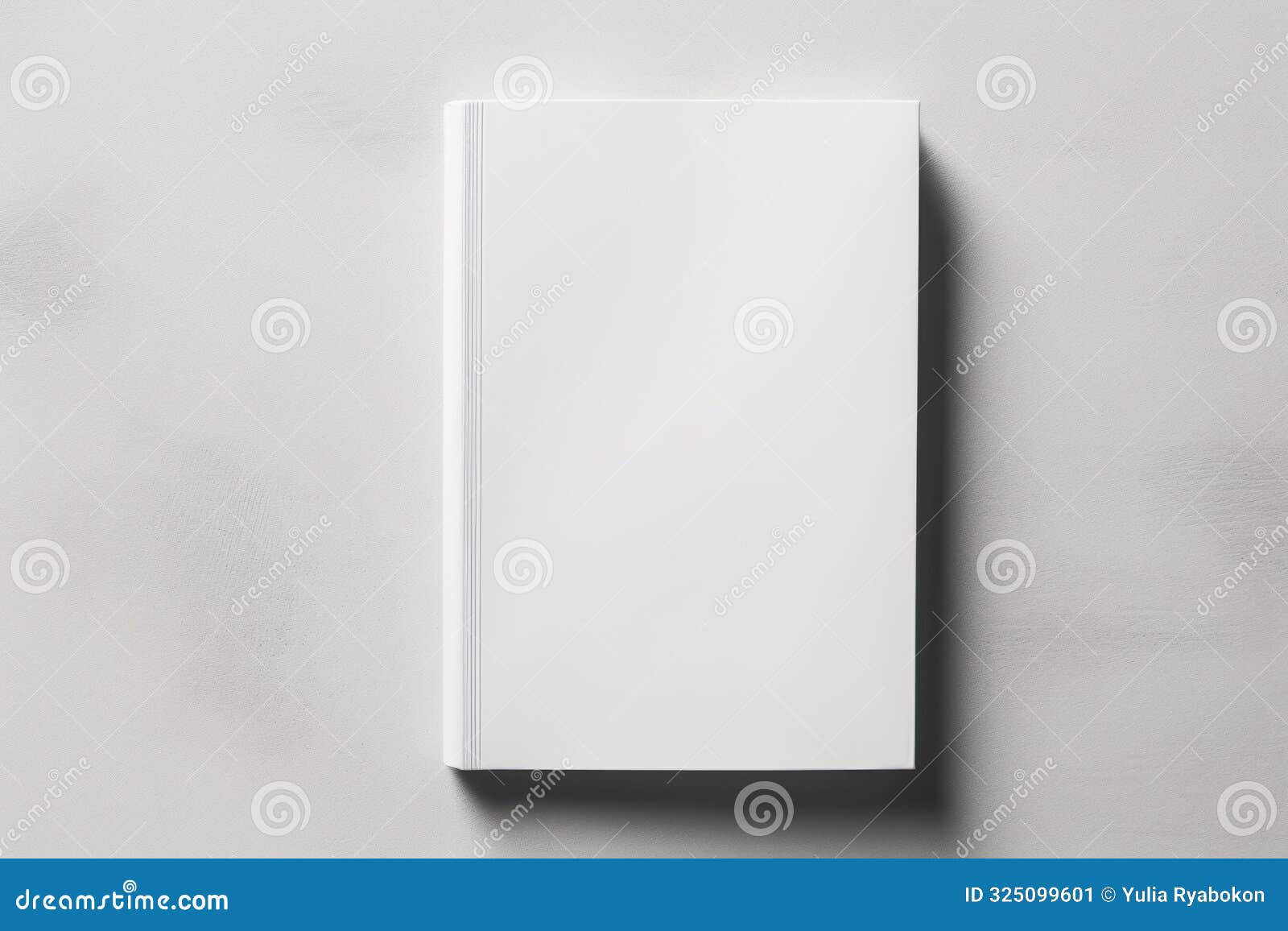 Blank White Book Cover on Gray Background Stock Image - Image of ...