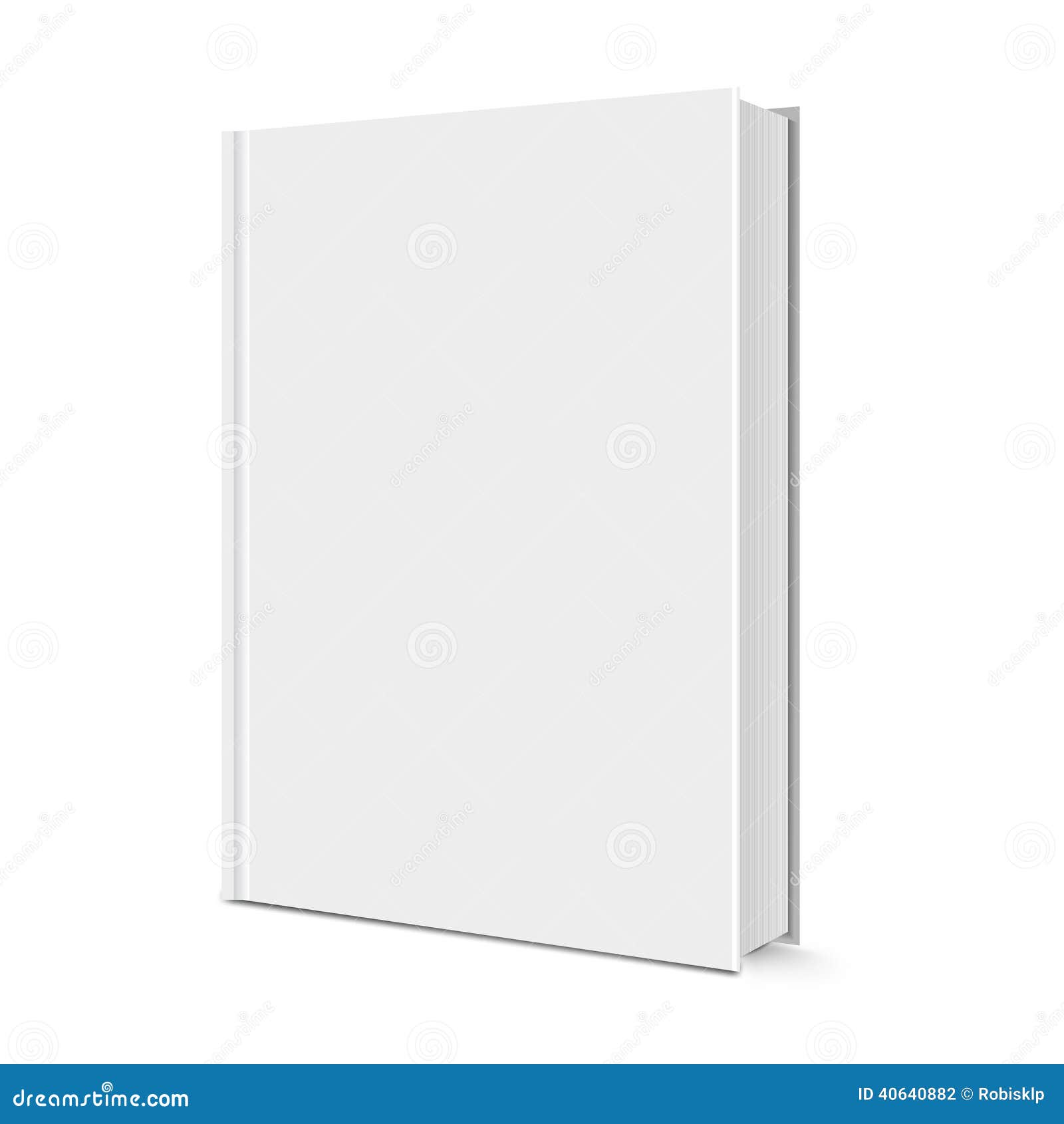 Blank White Book stock vector. Illustration of business - 40640882