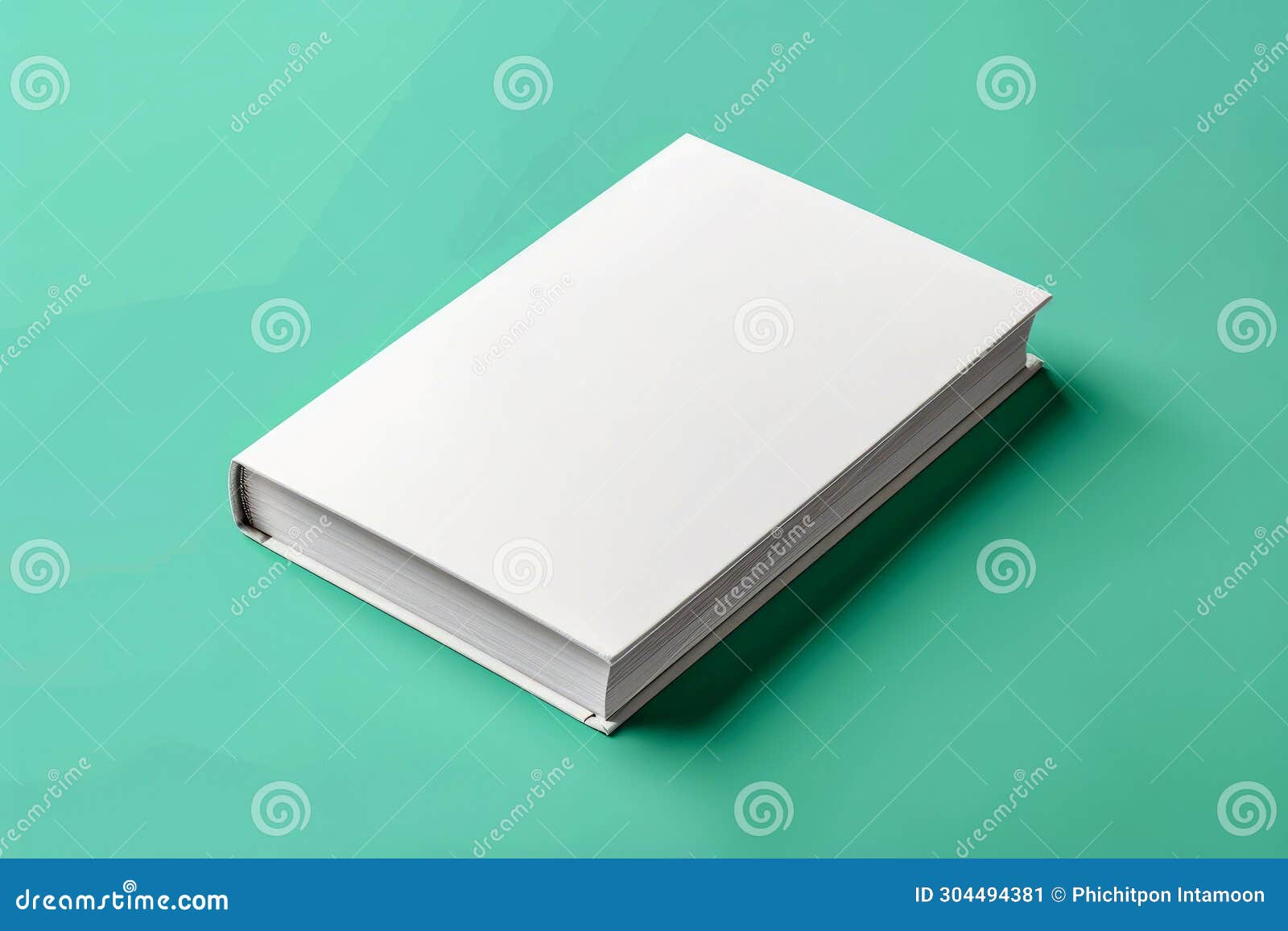 Blank White Book Cover for Mockup. Isolated Background Stock Image ...