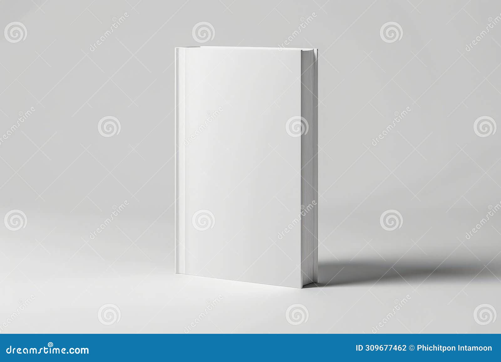 Blank White Book Cover for Mockup. Isolated Background Stock ...