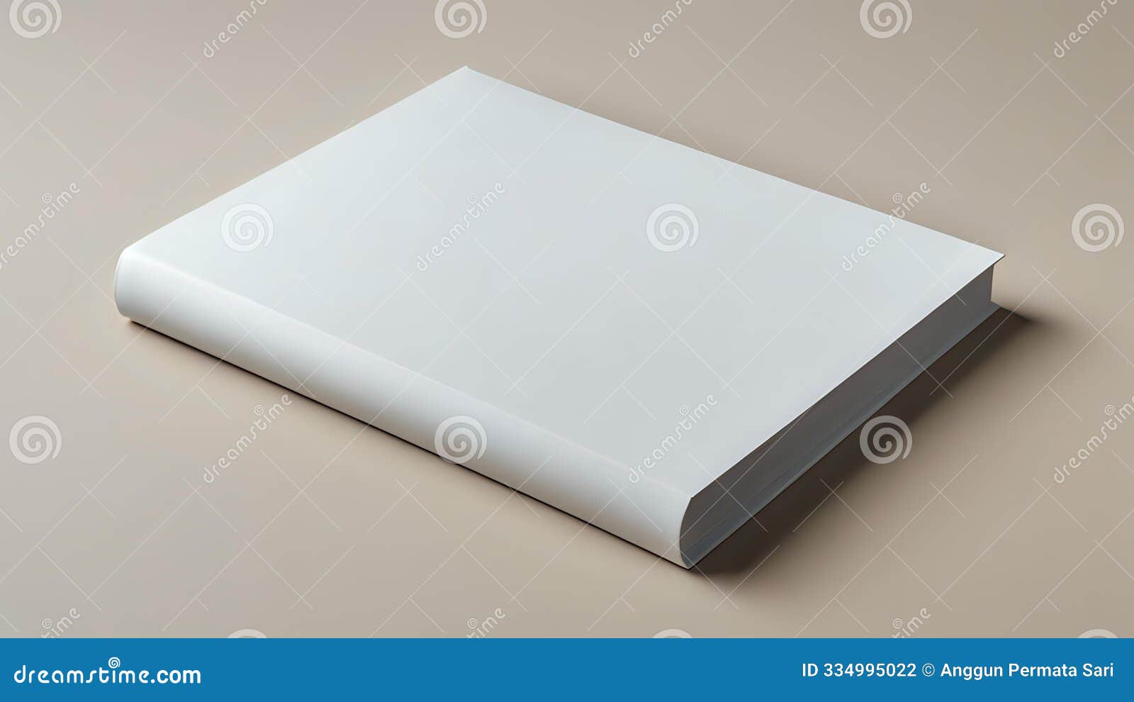 Blank White Book Cover Positioned Against a Clean Neutral Background ...