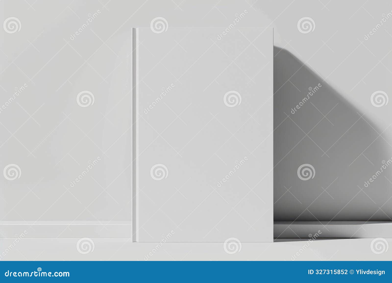 Blank White Book Cover with Shadow on White Background Stock ...