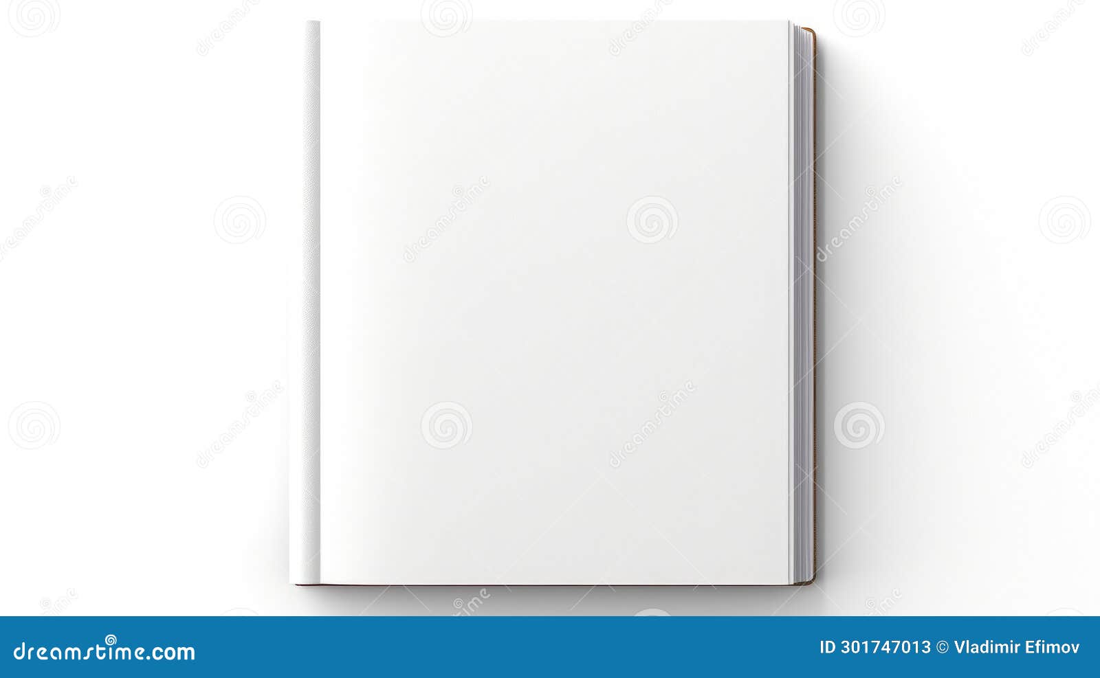 Blank White Book Placed on White Surface. Perfect for Use in ...