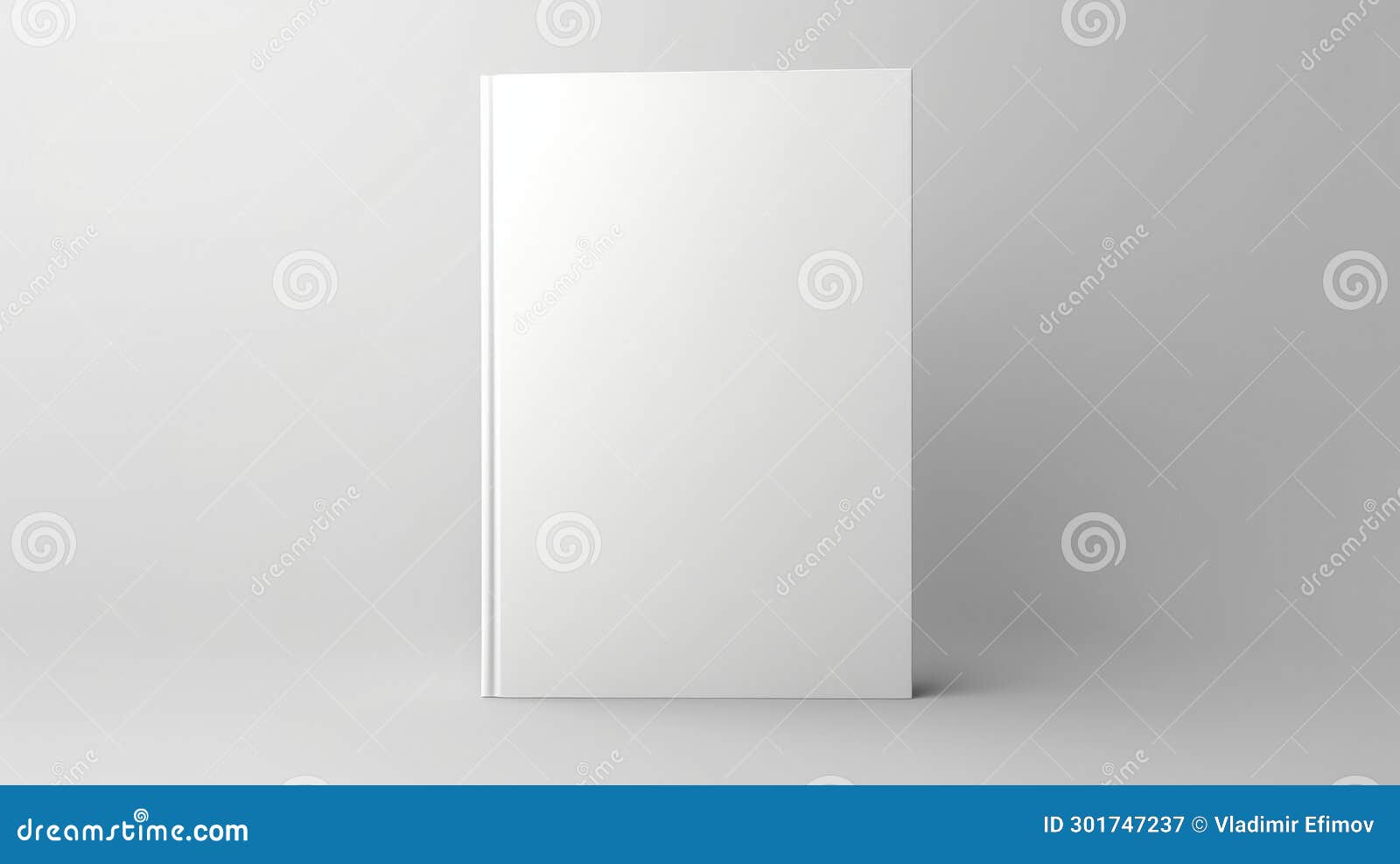 Blank White Book Resting on Plain Surface. Suitable for Various Uses ...