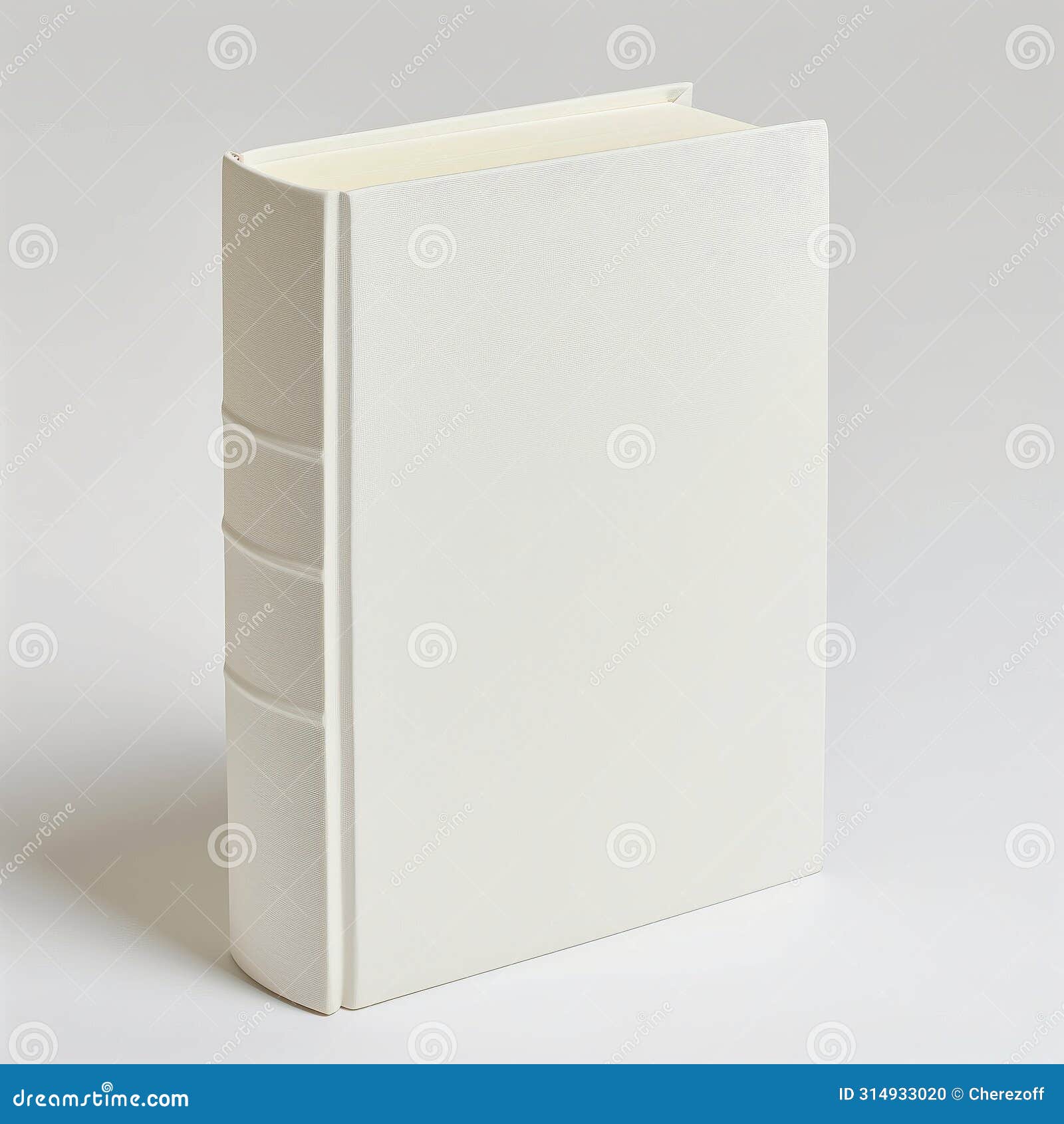 Blank White Book Standing Upright Stock Photo - Image of single, book ...