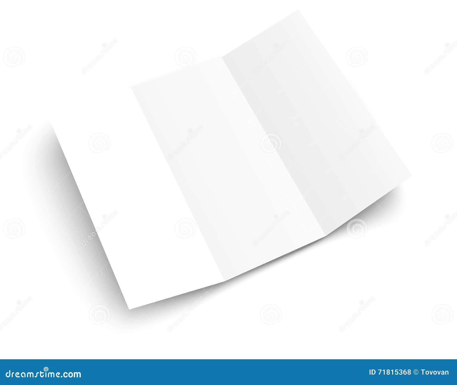 Blank White Booklet Vector Template. Vector Mockup Stock Vector ...