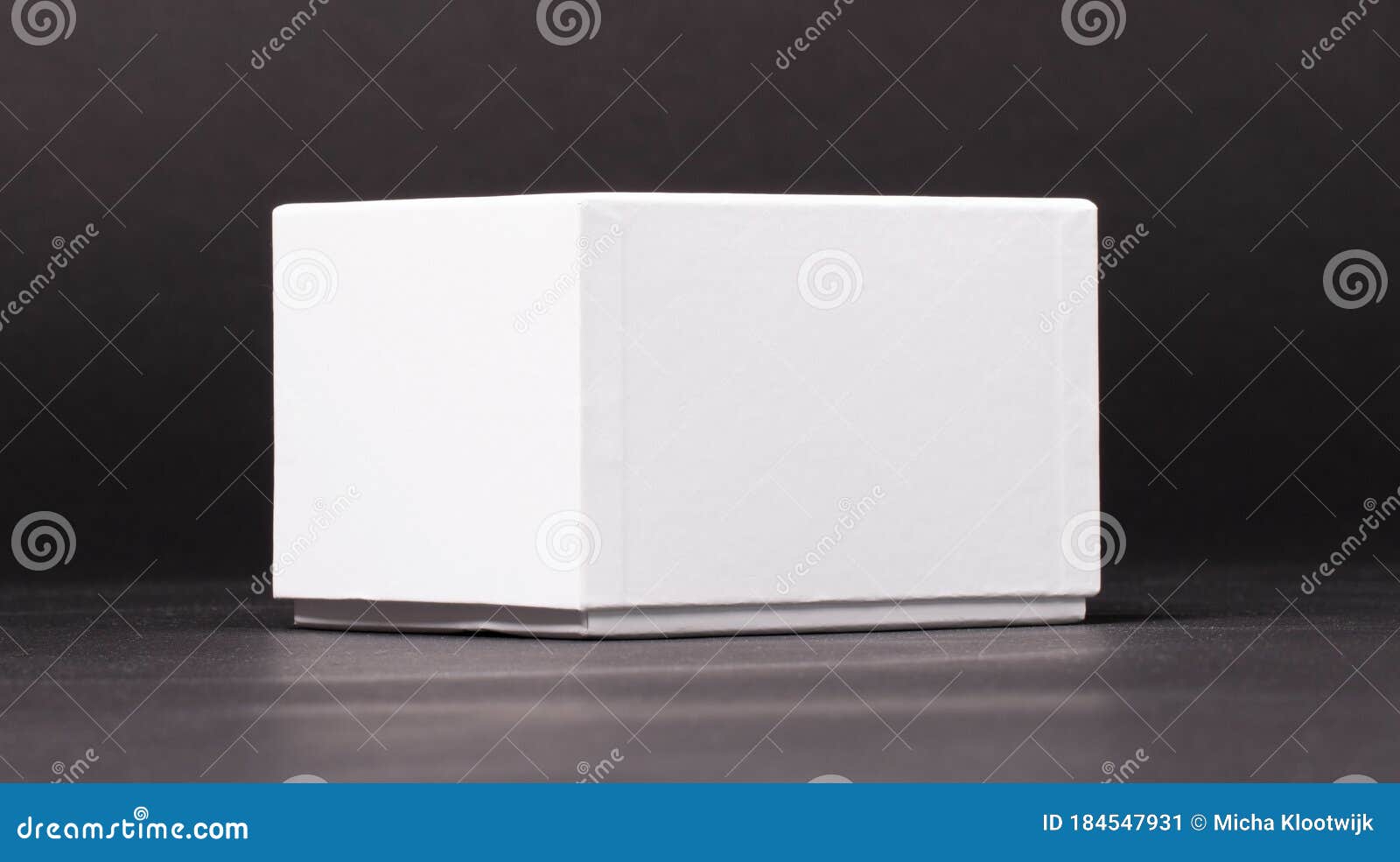Blank White Box on Black Background Stock Image - Image of closed ...