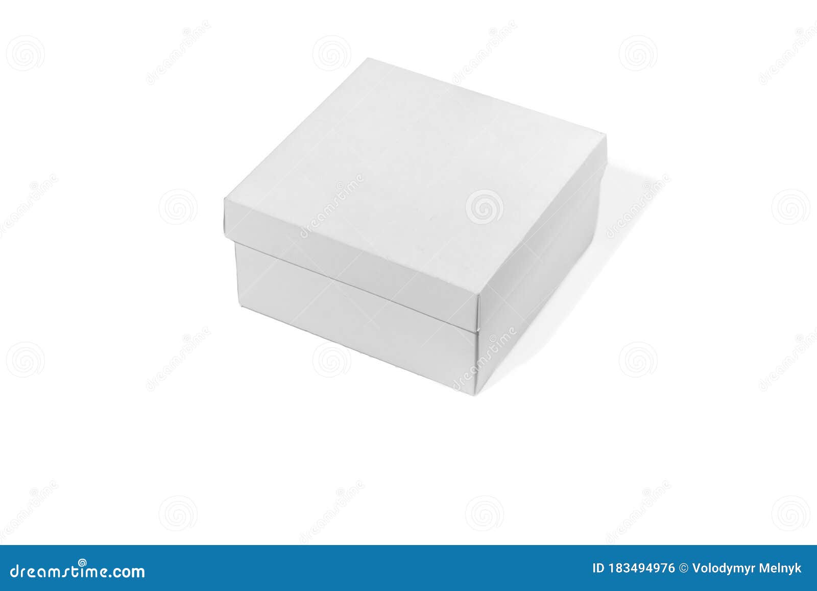 Blank White Box Isolated on a White Studio Background, Copyspace Stock ...
